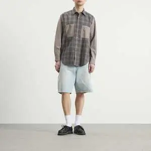 BEAMS Damage Denim Shorts - Ice Wash