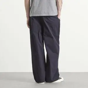 DANTON Double Pleat Easy Pants - Navy