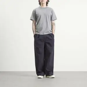 DANTON Double Pleat Easy Pants - Navy