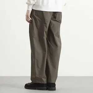 DANTON Pleated Tuck Trousers - Olive