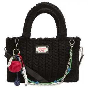 CHARLES JEFFREY Apple Charm Bucket Bag - Black