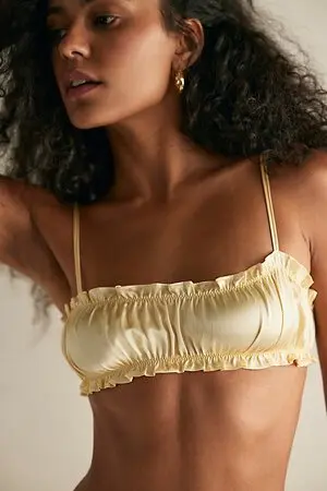 Only Hearts Only Hearts Silk Charmeuse Bralette Buttercup