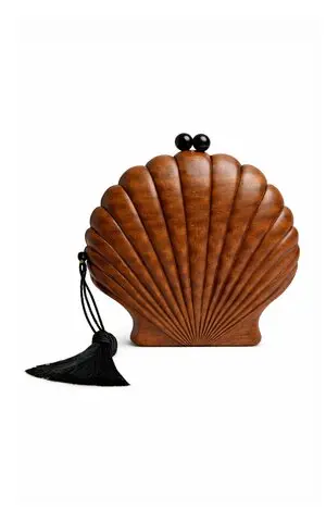 Emm Kuo La Isla Sirenuse Hand-carved Wooden Clutch