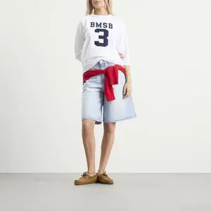DUNST Bermuda Denim Shorts - Light Blue