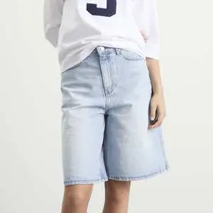 DUNST Bermuda Denim Shorts - Light Blue