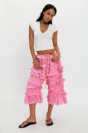 MAGNOLIA PEARL Eyelet Ruffle Cropped Bloomers