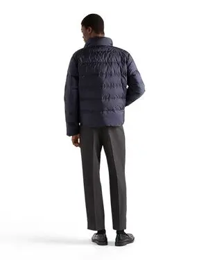 Prada Medium-weight Re-nylon Down Jacket - Blue