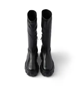 Prada Monolith Stretch Nappa Leather Boots