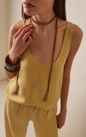 BEN-AMUN La Isla Resin Lariat Necklace
