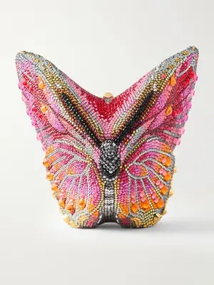 Judith Leiber Butterfly Fireclipper Crystal-embellished Clutch - Multi