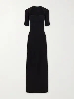 Jacquemus Bolero Stretch-jersey Midi Dress - Black