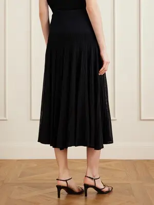 Ralph Lauren Celia Ribbed-knit Midi Skirt