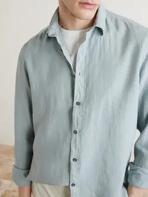 Canali Linen Shirt - Blue