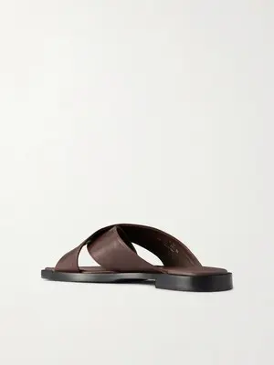 J.M. WESTON Leather Sandals - Brown