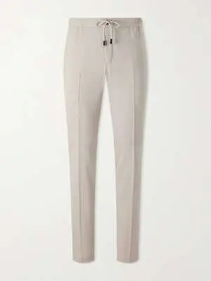 SLOWEAR Straight-leg Virgin Wool, Silk And Linen-blend Trousers