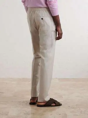 SLOWEAR Straight-leg Virgin Wool, Silk And Linen-blend Trousers