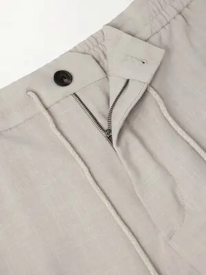 SLOWEAR Straight-leg Virgin Wool, Silk And Linen-blend Trousers