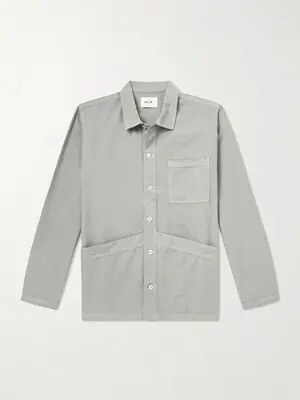 Folk Meyer Cotton-herringbone Shirt - Green