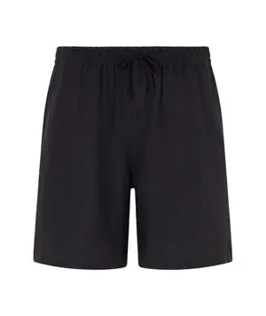 Aimé Leon Dore Straight-leg Linen Drawstring Shorts - Black