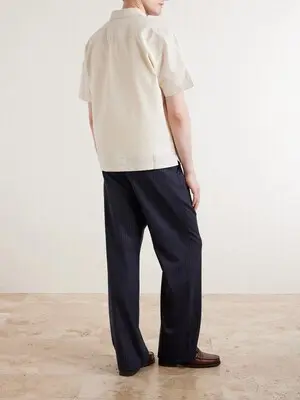 Aimé Leon Dore Cropped Cotton-seersucker Shirt