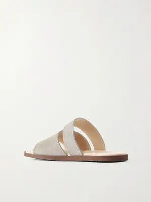 Brunello Cucinelli Suede Slides - Brown