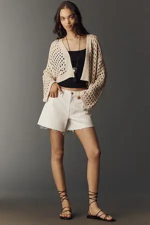 Anthropologie Crochet Cardigan - Cream