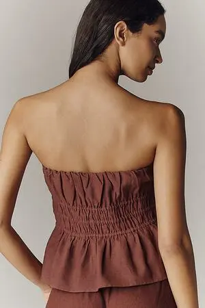 THE SOMERSET COLLECTION BY ANTHROPOLOGIE The Somerset Collection Strapless Blouse - Dark Brown