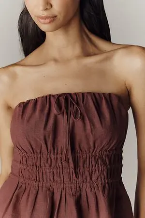 THE SOMERSET COLLECTION BY ANTHROPOLOGIE The Somerset Collection Strapless Blouse - Dark Brown