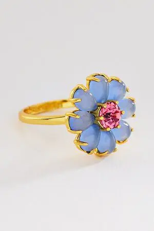 Loren Hope Emeline Flower Ring - Blue