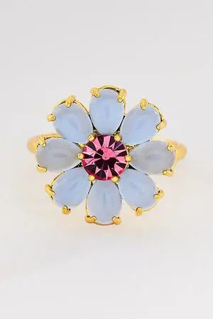 Loren Hope Emeline Flower Ring - Blue