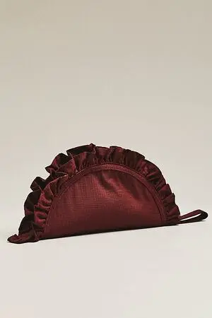 DAMSON MADDER Ruffle Half Moon Makeup Bag
