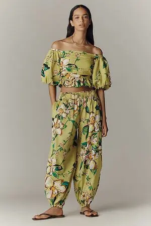 HOPE FOR FLOWERS BY TRACY REESE Lily Cotton Balloon Pants - Pear Lilies
