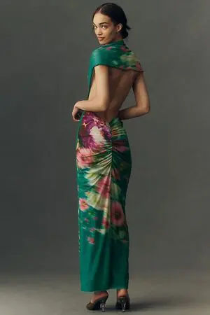 Anthropologie Bhldn Mock-neck Maxi Dress