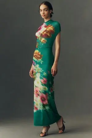 Anthropologie Bhldn Mock-neck Maxi Dress