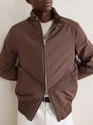 Brunello Cucinelli Shell Harrington Jacket - Brown