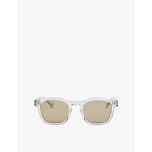Orlebar Brown Rectangular Acetate Sunglasses - Crystal/herbal Green
