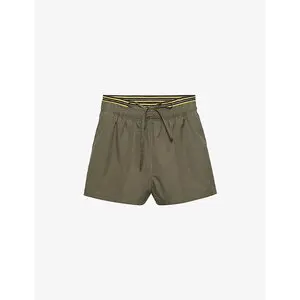 Prada Cotton Poplin Shorts With Enamelled Triangle Logo - Green