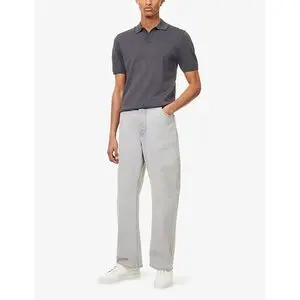 NOBL Drayo Open-neck Knitted Polo Top