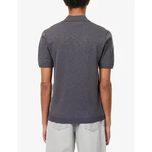 NOBL Drayo Open-neck Knitted Polo Top
