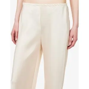 REFORMATION Gale Detachable-scarf Satin Trousers