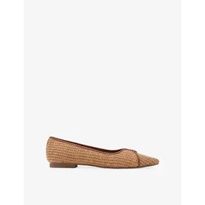 REISS Raffia Ballet Flats