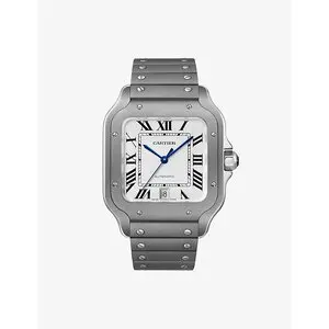 Cartier Santos De Large Model Titanium Automatic Watch - Grey