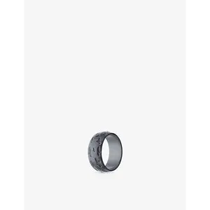 LA MAISON COUTURE Biiju Leopard Rhodium-plated Sterling Silver Ring - Black