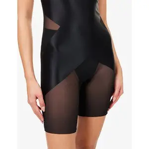 Spanx Shape™ Satin-x™ Open-bust Mid-thigh Bodysuit