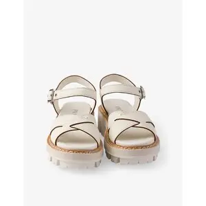 Prada Tread-sole Leather Sandals - Neutral
