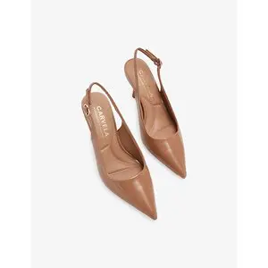 Carvela Spirit Faux-leather Slingbacks - Beige