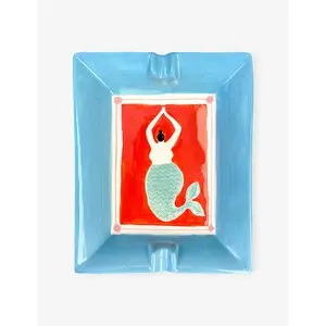 LAETITIA ROUGET Mermaid Ceramic Ashtray - Turquoise