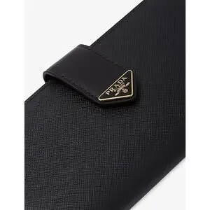 Prada Large Saffiano And Smooth Leather Wallet