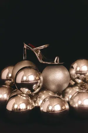 SIMONMILLER Metallic Pipe Heel Sandals - Silver