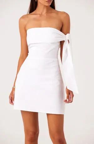 SNDYS. Jaymie Strapless Mini Dress - White